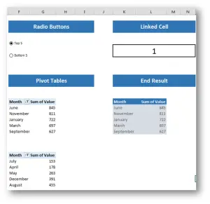 Option Button Control on the Developer Tab, Top Bottom 5 in Pivot Table and CHOOSE Function in ...